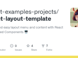Github React Examples Projects React Layout Template Basic And Easy