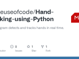 Github Makeuseofcode Hand Tracking Using Python This Program Detects