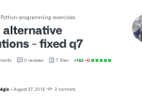 Alternative Solutions Fixed Q7 By Uucokgis Pull Request 85