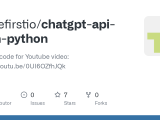 Github Codefirstio Chatgpt Api With Python Source Code For