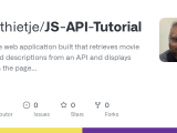 Github Tylerthietje Js Api Tutorial A Simple Web Application Built