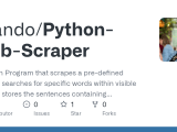 Github Nvando Python Web Scraper A Python Program That Scrapes A Pre