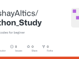 Github Akshayaltics Python Study Python Codes For Beginer