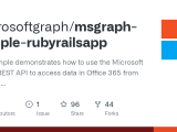 Github Microsoftgraph Msgraph Sample Rubyrailsapp This Sample