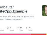 Github Srombauts Sqlitecpp Example C Example Project Using