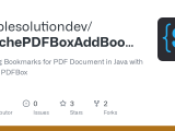 Github Simplesolutiondev Apachepdfboxaddbookmarkpdfdocument Creating
