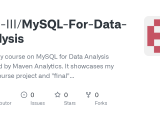 Github Asb Iii Mysql For Data Analysis A Udemy Course On Mysql For