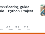 Github Kriyesh Scoring Guide Rubric Python Project