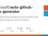 Github Microsoft Auto Github Docs Generator Automatically Generate