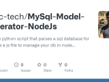 Github Marc Tech Mysql Model Generator Nodejs A Simple Python Script