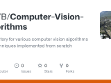 Github Ehvb Computer Vision Algorithms A Repository For Various