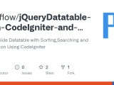 Github Phpflow Jquerydatatable With Codeigniter And Mysql Server