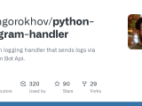 Github Sashgorokhov Python Telegram Handler A Python Logging Handler