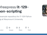 Github Pulpfreepress It 129 Python Scripting Course Example