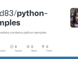 Github Alod83 Python Samples This Repository Contains Python Samples