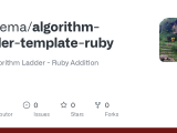 Github Howema Algorithm Ladder Template Ruby The Algorithm Ladder
