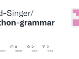Github End Singer Python Grammar