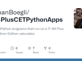 Github Romanboegli Ti84pluscetpythonapps Circuit Python Programs