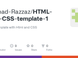 Github Ahmad Razzaz Html And Css Template 1 First Template With Html