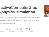 Github Interactivecomputergraphics Physics Simulation Introduction
