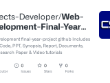 Github Projects Developer Web Development Final Year Project Github