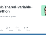 Github Uzunb Shared Variable In Python Shared Variable In Python
