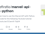 Github Codefirstio Marvel Api With Python Tutorial On How To Use The