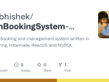 Github Tejabhishek Trainbookingsystem Java Spring Reactjs Mysql A