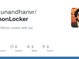 Github Raghunandhanvr Pythonlocker Simple Python Locker With Sql