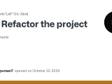 Refactor The Project Issue 71 Codenerve Let Us Java Github