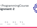 Github Cpp Programmingcourse Assignment 2