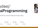 Github Weydaej Javaprogramming Assignments For Java Programming Class