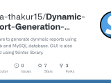 Github Surya Thakur15 Dynamic Report Generation Using Python And