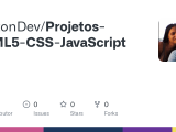 Github Eristondev Projetos Html5 Css Javascript