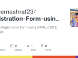 Github Faheemashraf23 Registration Form Using Html Css Javascript