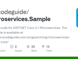 Github Procodeguide Microservices Sample Sample Code For Asp Net