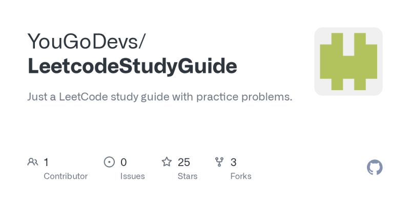 Github Yougodevs Leetcodestudyguide Just A Leetcode Study Guide With - Colorful Wallpaper Collection - High Resolution Quality