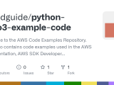 Github Cloudguide Python Boto3 Example Code Welcome To The Aws Code