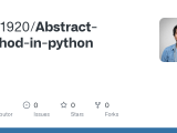 Github Loki1920 Abstract Method In Python