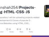 Github Karanshah254 Projects Using Html Css Js In This Repository I