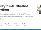 Github Amanbytes Ai Chatbot In Python A Basic Ai Chatbot In Python
