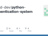 Github Geard Dev Python Authentication System