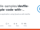 Github Devfile Samples Devfile Sample Code With Quarkus A Sample