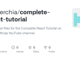 Github Jasperchia Complete React Tutorial All Course Files For The