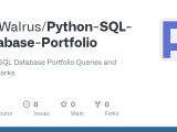 Github Imawalrus Python Sql Database Portfolio Python Sql Database