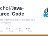 Github Teechoi Java Source Code Java Source Code From Exercises And