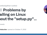 Problems By Installing On Linux Without The Setup Py File Issue