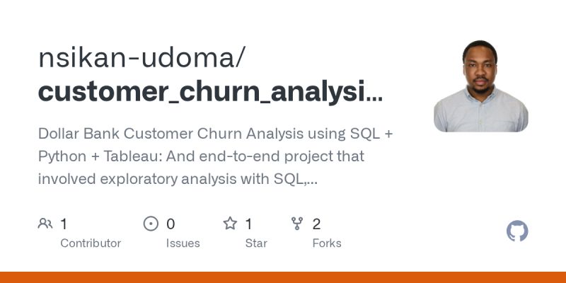 Github Nsikan Udoma Customer Churn Analysis Sql Python Tableau - Best City Pictures in Mobile