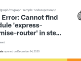 Error Cannot Find Module Express Promise Router In Step 04 Add Aad