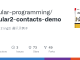 Github Angular Programming Angular2 Contacts Demo Angular 2 Ng2 通讯录例子